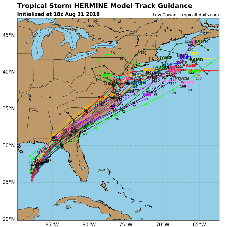 European Weather Model On Tropical Storm Hermine – Weather Updates 24/7 ...