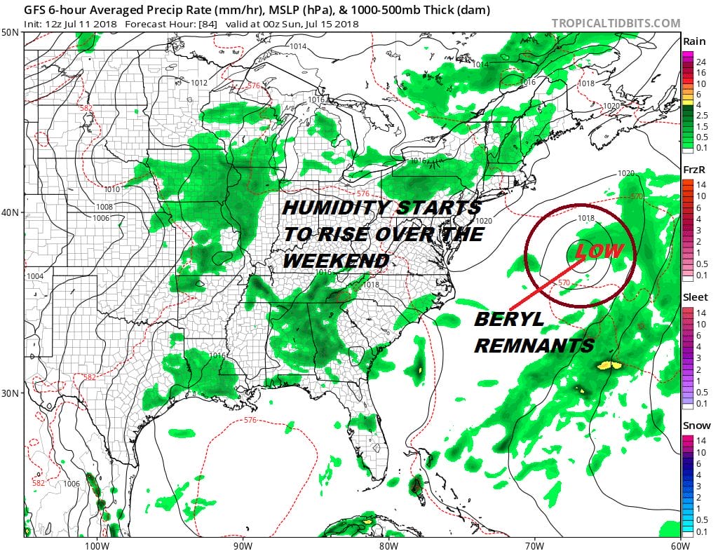 Sunshine Lower Humidity Thursday Friday Warmer Humid Weekend – Weather ...