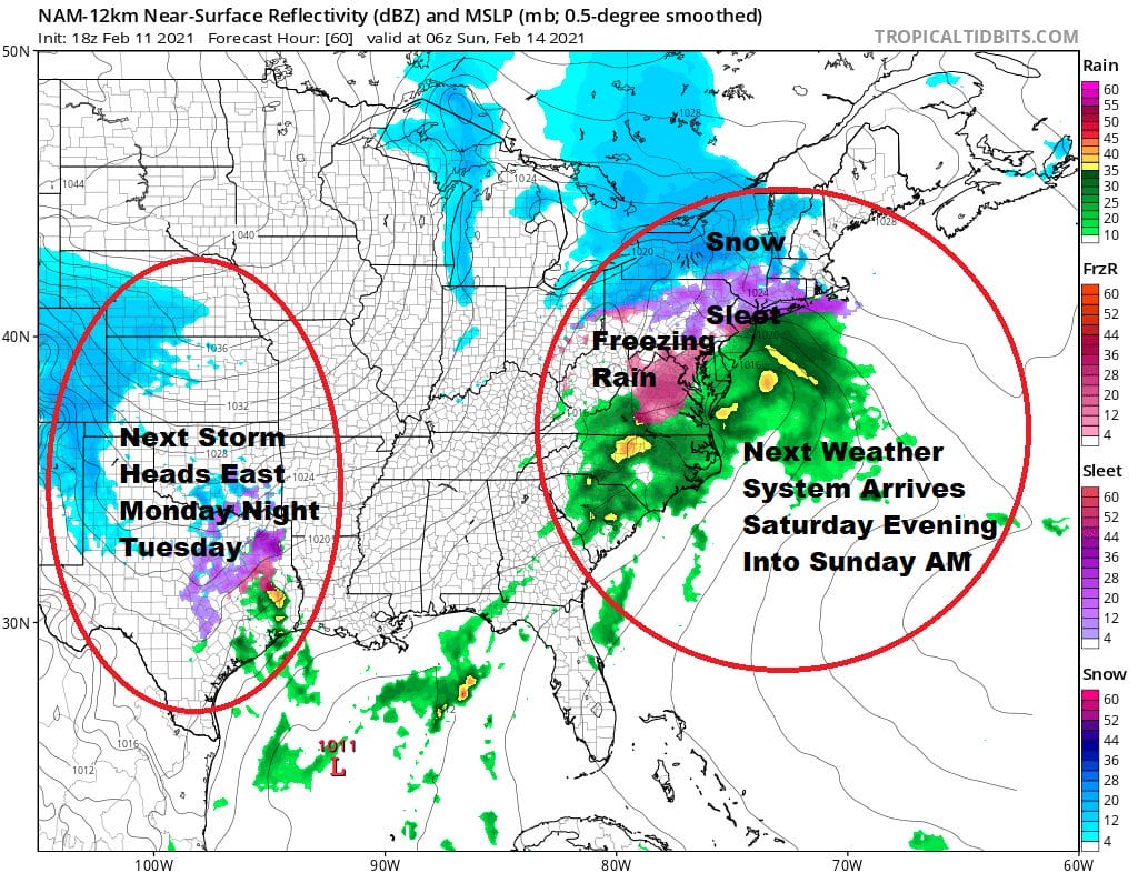 Dry Cold Friday Saturday Ice Issues Saturday Night Into Sunday Morning ...