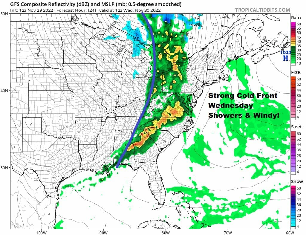 Wind Advisories Likely for Some Areas Wednesday Cold Front Brings ...