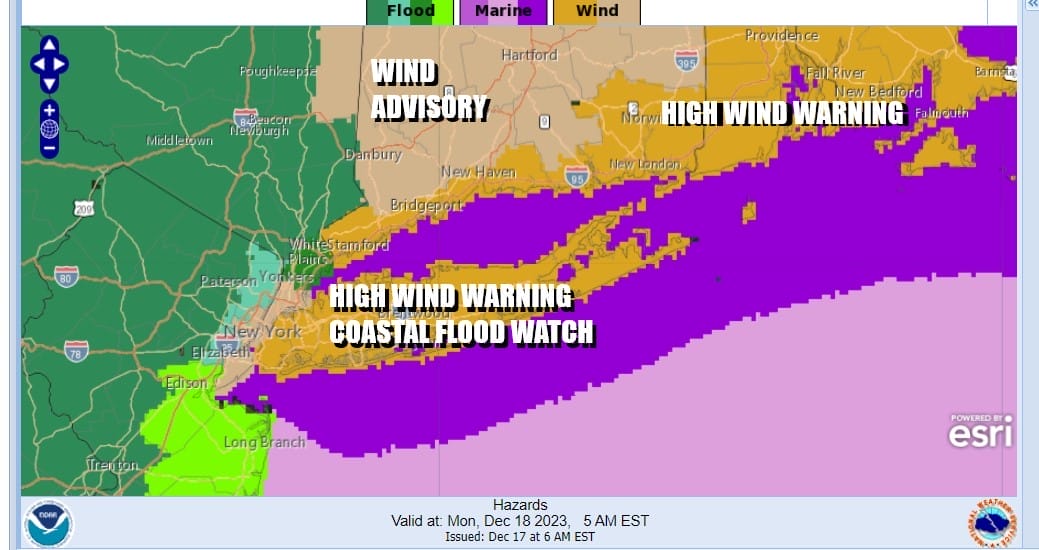 High Wind Warning Coastal Flood Watches & Warnings As Major Storm Heads ...
