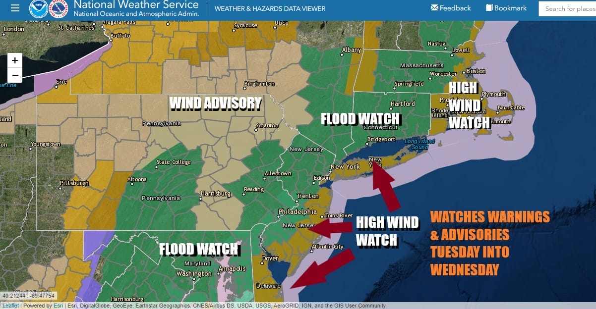 Major Storm Heavy Flooding Rains Potentially Damaging Winds Coastal ...