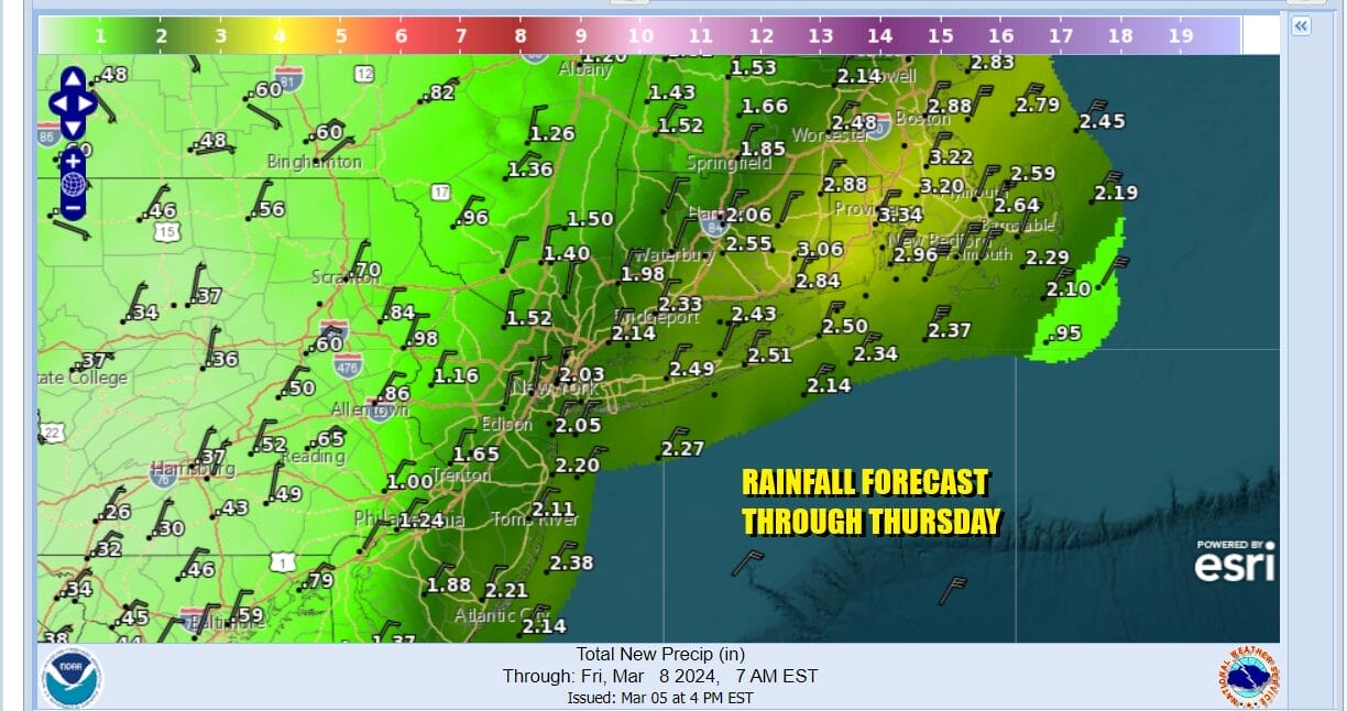 Flood Watch New Jersey to Southeast New England, Heavy Rain Weekend ...