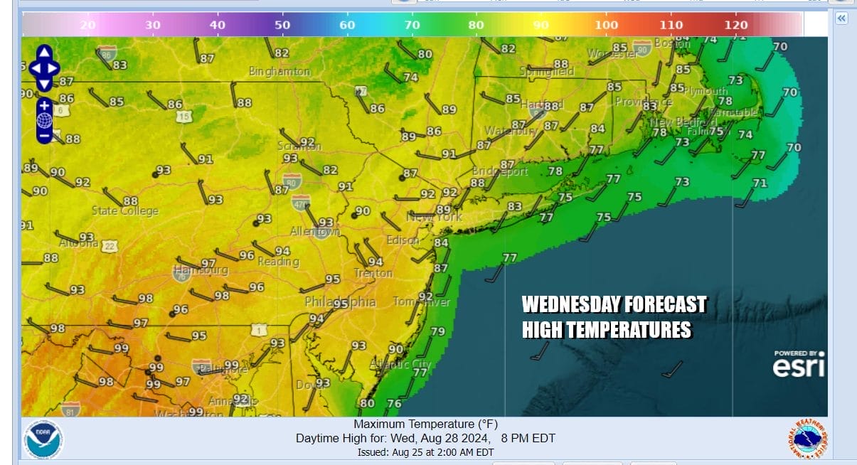 Very Warm Rising Humidity Severe Weather Risks Wednesday As Cold Front ...