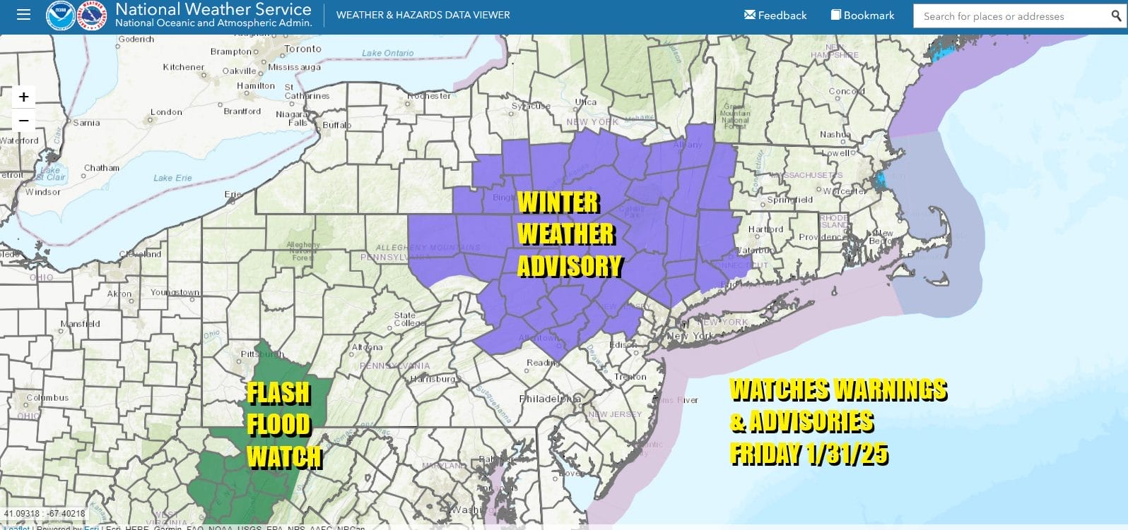 Freezing Rain Well Inland Rainy Friday Improving Weather Over the ...