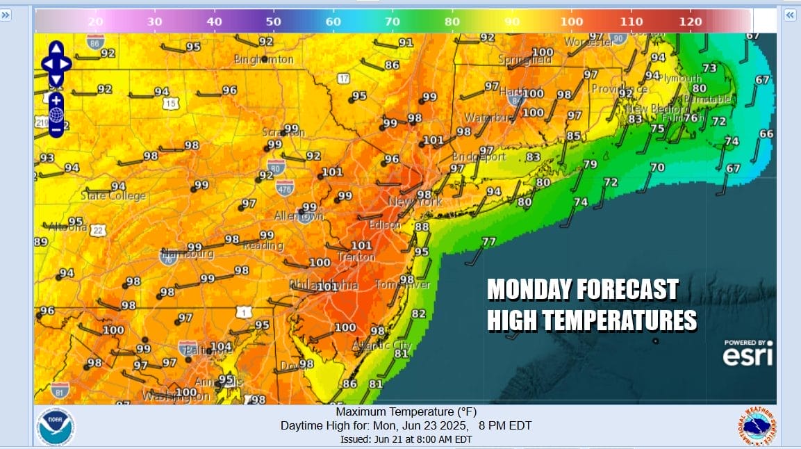 Very Hot Humid With Record Highs Next 2 Days Severe Weather Risk ...