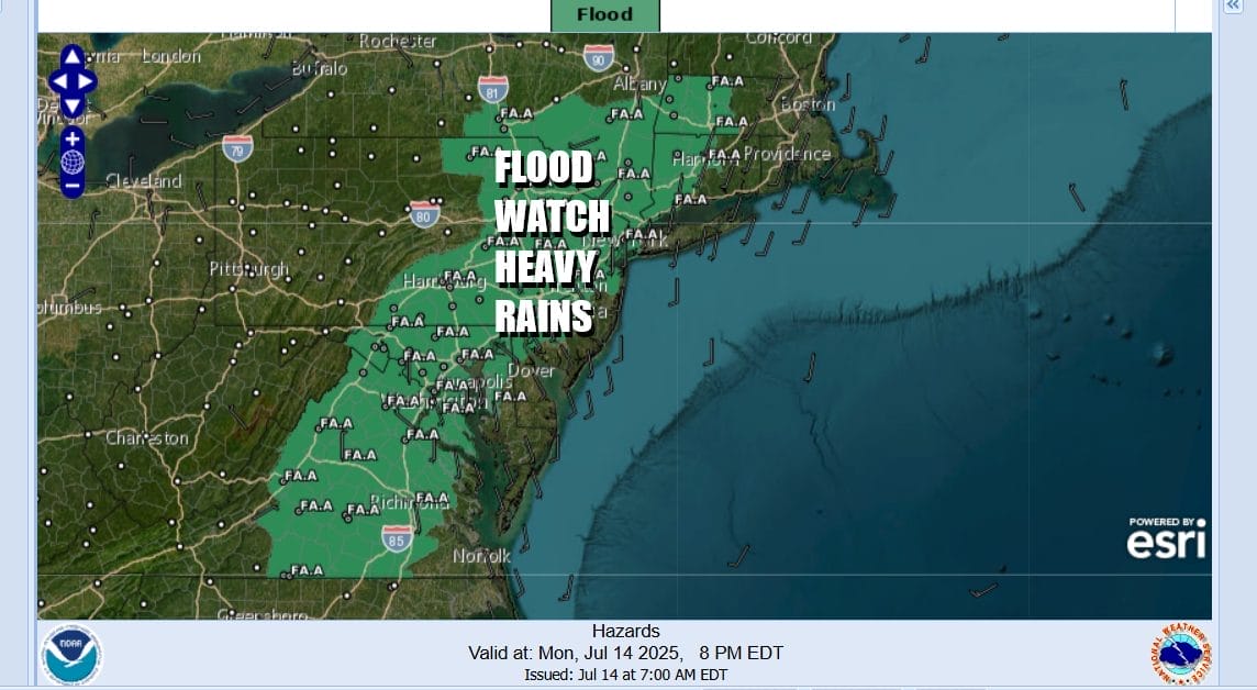 Severe Weather Risk & Flash Flood Watches Inland Thunderstorms Around ...