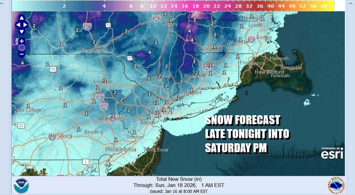 Up To An Inch or Two of Snow For Parts of Eastern Pennsylvania to ...